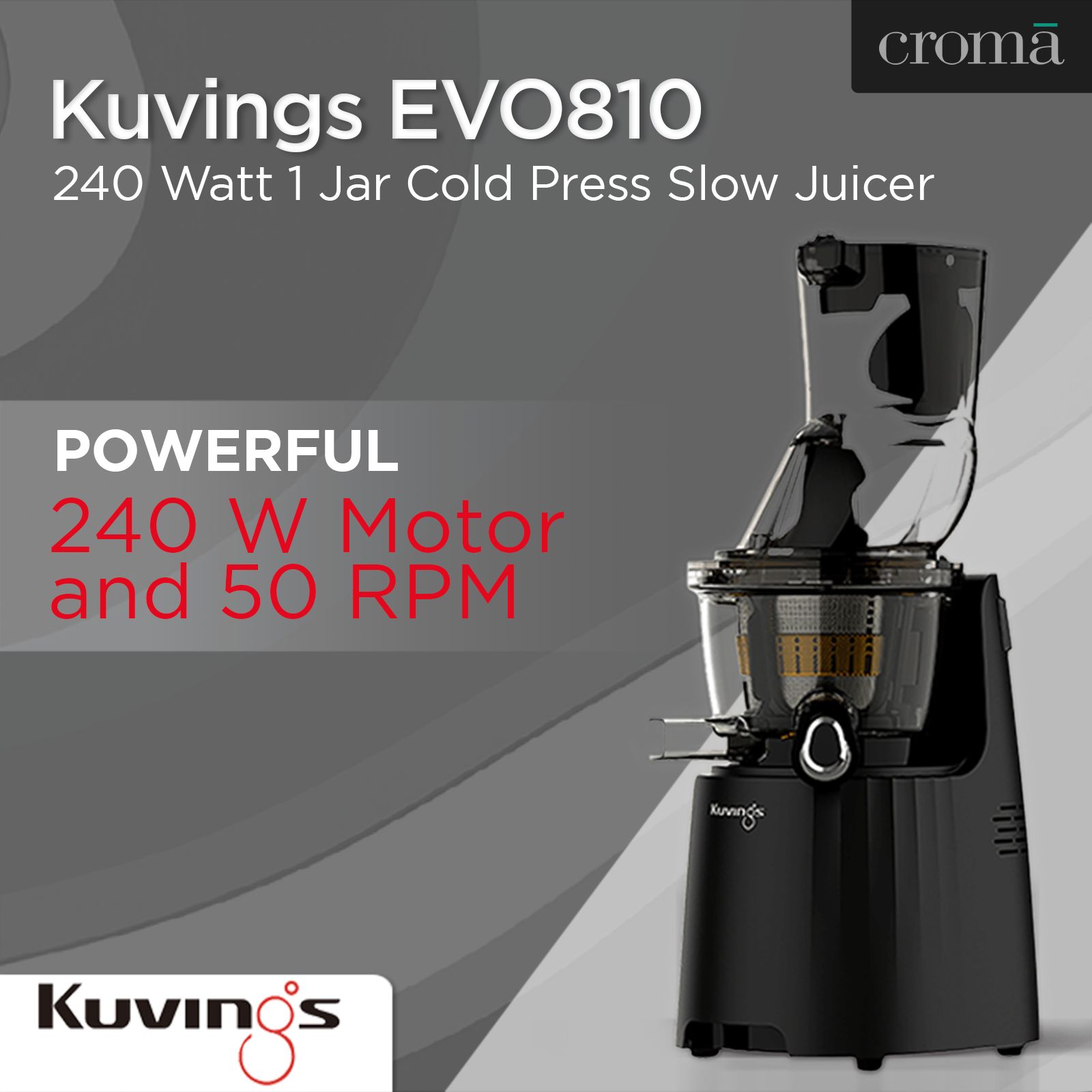 Buy Kuvings EVO810 240 Watt 1 Jar Cold Press Slow Juicer (50 RPM, 3-in ... Buy Kuvings EVO810 240 Watt 1 Jar Cold Press Slow Juicer (50 RPM, 3-in ...